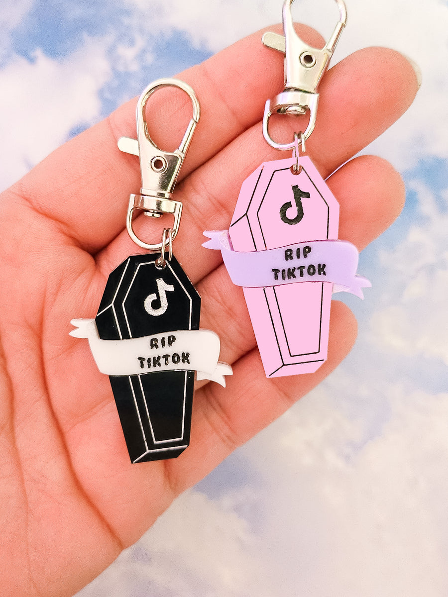 RIP TikTok Coffin Keychain – PopPastel
